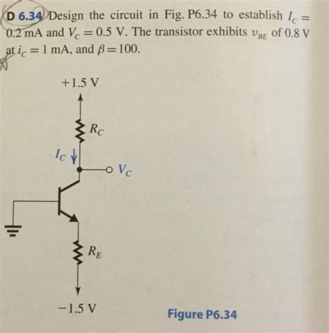 Solved Design The Circuit In Fig P To Establish I C Chegg
