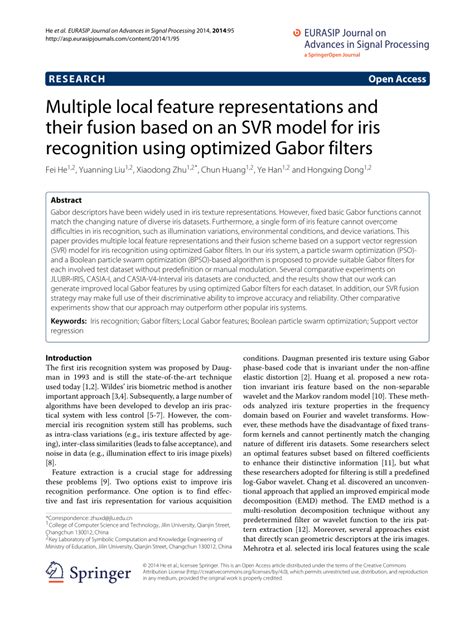 Pdf Multiple Local Feature Representations And Their Fusion Based On