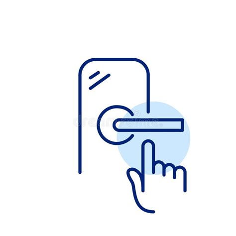 Biometric Access Smart Lock Pixel Perfect Editable Stroke Stock Vector Illustration Of