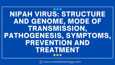 Nipah Virus Structure And Genome Mode Of Transmission