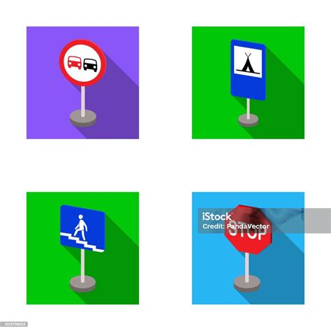 도 표지판의 종류 평면 디자인에 대 한 설정된 컬렉션에 아이콘 경고 및 금지 표지판 기호 재고 웹 일러스트 벡터 교통에 대한 스톡 벡터 아트 및 기타 이미지 Istock