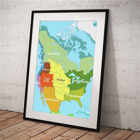 Indigenous People Regional Map Alfred Art Print By Science Source