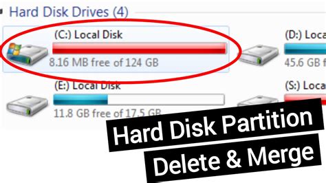 How To Delete Hard Disk Partition Merge Partition Increase Partition Size Youtube