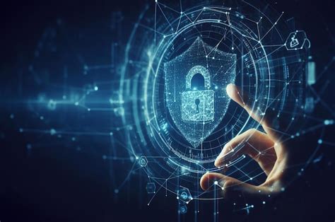 Internet Security System Concept Background Generative Ai Premium Ai Generated Image