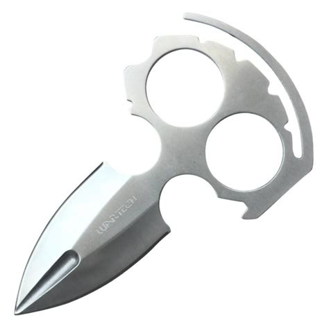 Push Dagger Wartech 5in Silver Double Edge Combat Punch Kni