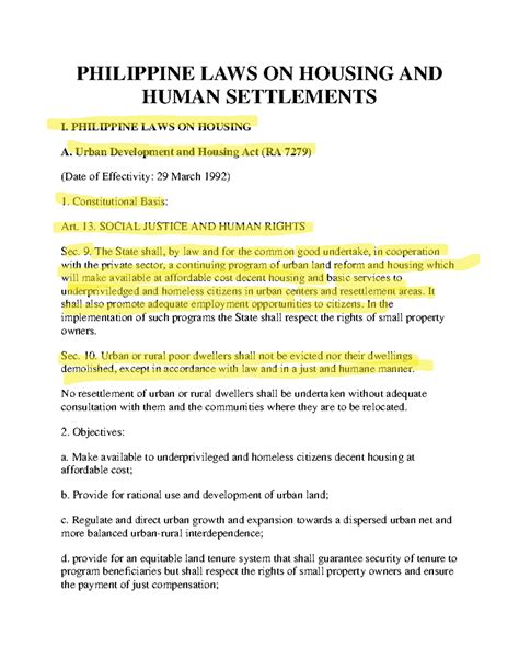 237602360 Philippine Laws On Housing And Human Set 240702 163159 Philippine Laws On Housing