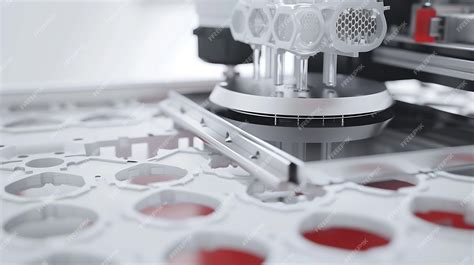 Automated Manufacturing Process With Robotic Arm And 3d Printed Parts Premium Ai Generated Image