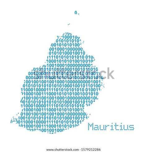Map Mauritius Binary Code Vector Illustration Stock Vector Royalty