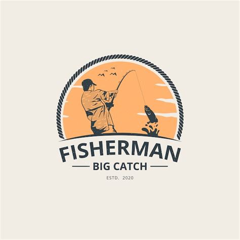 Premium Vector Fisherman Logo Template