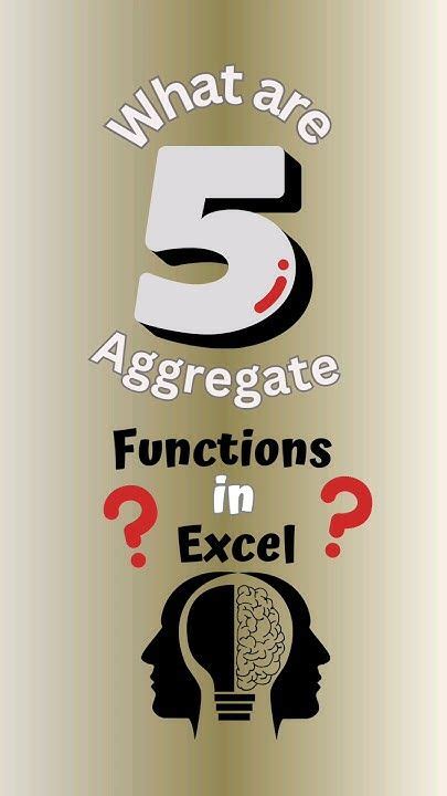 What Are Five Aggregate Functions In Excel Aggregate Education Excel