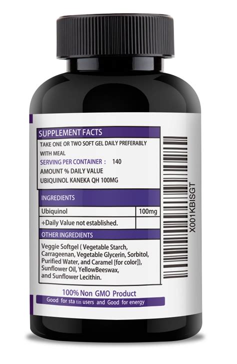 Vegetarian Advance Ubiquinol Kaneka Qh 120 Softgels 100mg Reduced Form