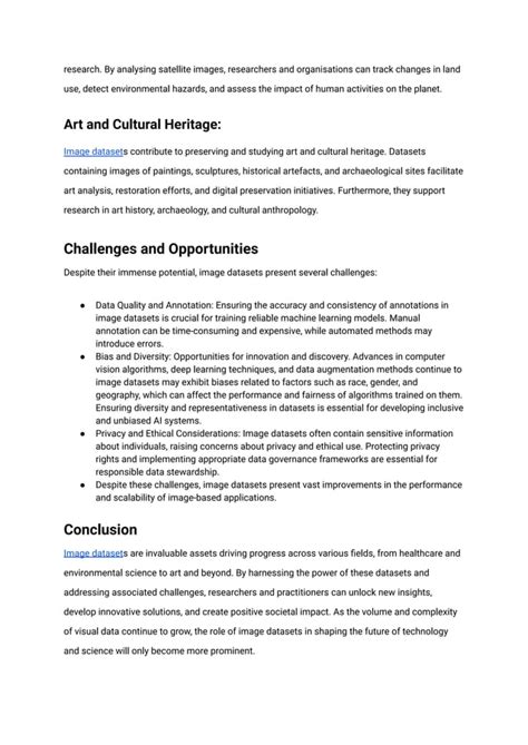 Leveraging Image Datasets Unlocking Insights And Innovations Pdf