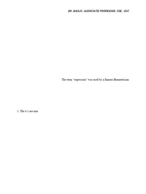 Chapter 4 Regression Part Pdf Linear Regression Dependent And