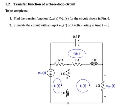 52 Transfer Function Of A Three Loop Circuit To Be Completed 1 Find The Transfer Function