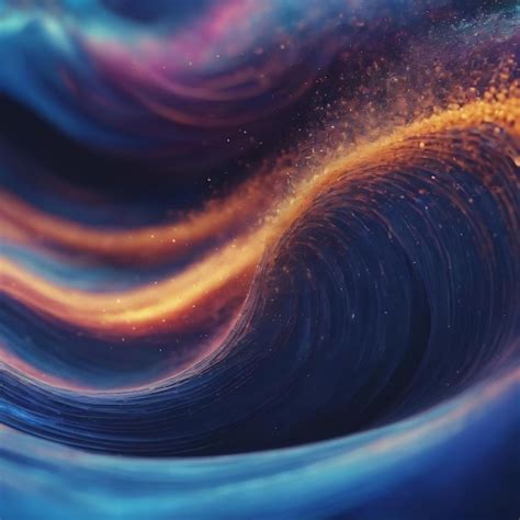Premium Photo Abstract Particle Wave Blue Color Wave Flowing Particles