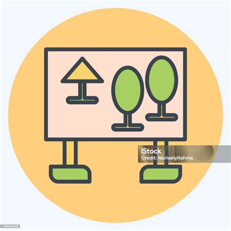 아이콘 맵 놀이 공원 기호와 관련이 있습니다 컬러 메이트 스타일 심플한 디자인 편집 가능 간단한 그림 검색에 대한 스톡 벡터 아트 및 기타 이미지 Istock