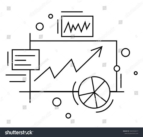 Graph Arrow Pointing Stylized Contour Chart เวกเตอร์สต็อก ปลอดค่า