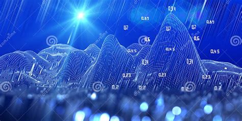 Abstract Analytical Background With Wireframe Algorithm Analyze Data