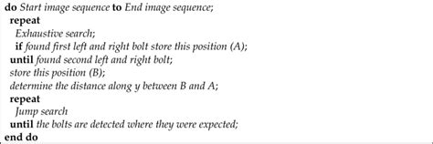 Pseudo Code For The Exhaustive Search Jump Search Commutation