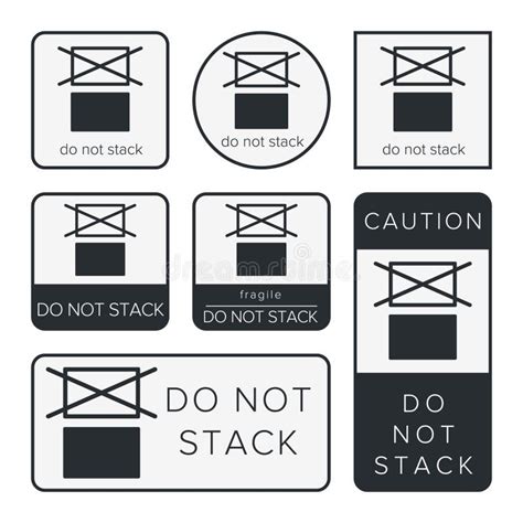 Do Not Stack Packaging Symbol Sign And Label Indicating That Items Should Not Be Stacked To