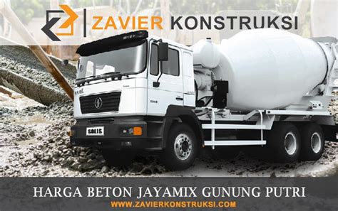 Harga Beton Jayamix Gunung Putri Per M Zavier Konstruksi