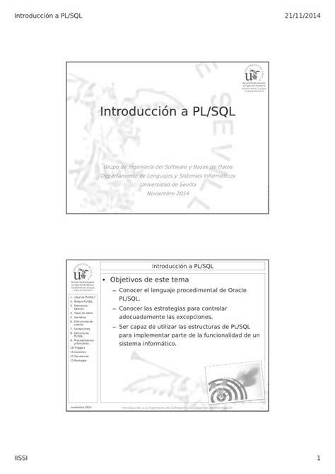 Pdf 1 ¿qué Es Plsql Introducción A Plsql Dokumentips
