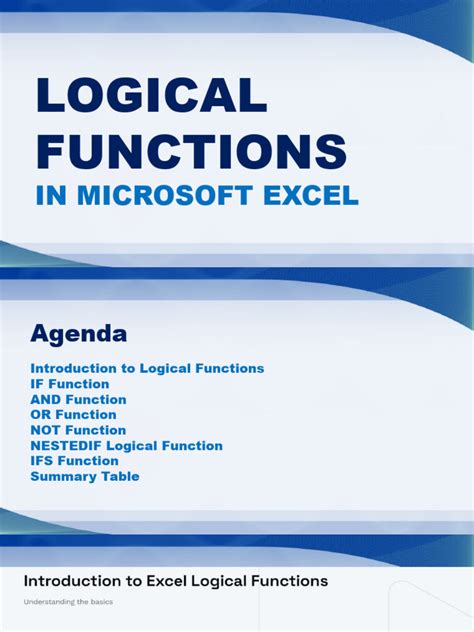 Excelr Logical Functions Download Free Pdf Spreadsheet Function Mathematics