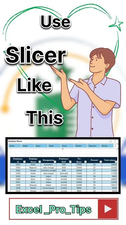 slicer in excel excel exceltricks shorts short youtube
