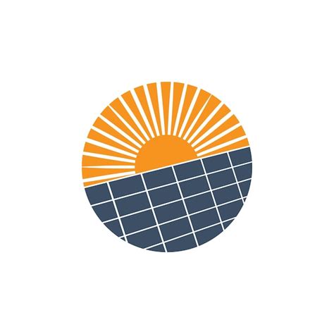 Panneau Solaire Logo De Lénergie Solaire Design Plat Vectoriel