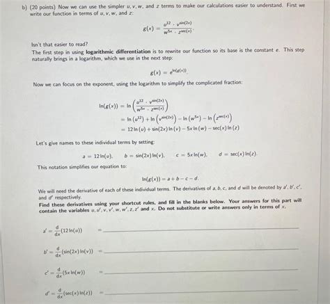 Solved Roblem 1 Guided Derivative Calculation 38 Points