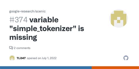 Variable Simple Tokenizer Is Missing Issue Google Research Scenic GitHub
