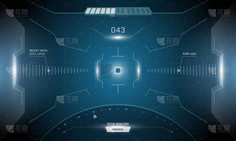 Vr Hud数字未来主义接口网络庞克屏幕设计。科幻虚拟现实技术视图正面向上显示。gui Ui技术仪表