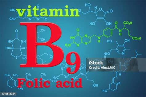 비타민 B9 엽 산 화학 공식 분자 구조입니다 3 차원 렌더링 엽산에 대한 스톡 사진 및 기타 이미지 엽산 0명 3차원 형태 Istock