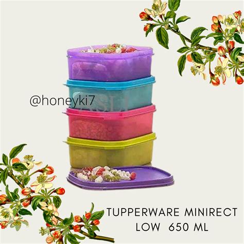 Tupperware Mini Rectangular Low 650ml Shopee Malaysia