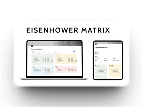 Eisenhower Matrix Notion Template U Notionplates