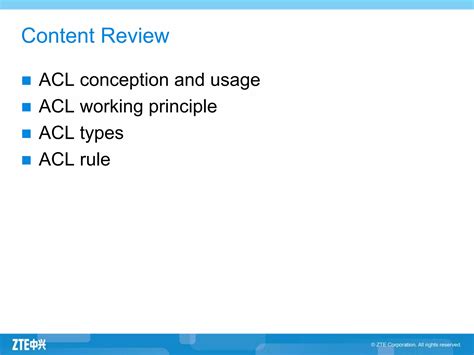 04 Zxr10 Bc En Acl Principle And Configuration Acl Principle 1 Ppt 201105 24 Ppt