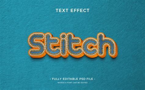 Premium Psd Stitching Text Effect