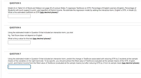Solved Example Test Scores And Class Size Sw Section Chegg Com