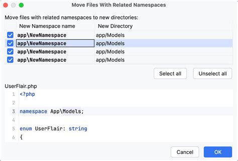 Move Namespace Dialog IntelliJ IDEA Documentation