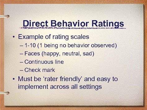 Direct Behavior Ratings And Daily Behavior Cards Amy
