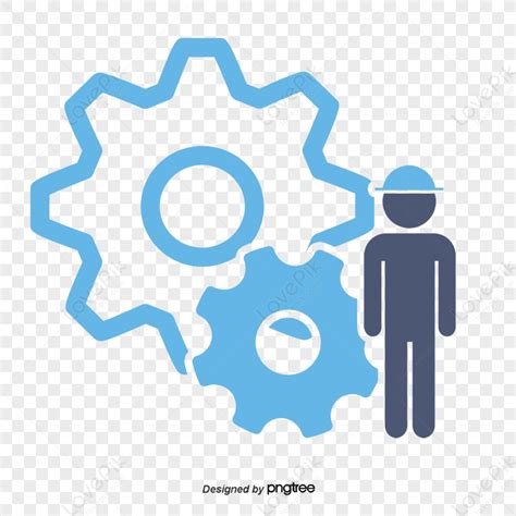 파란색 기어비즈니스예문 Png 일러스트 무료 다운로드 Lovepik