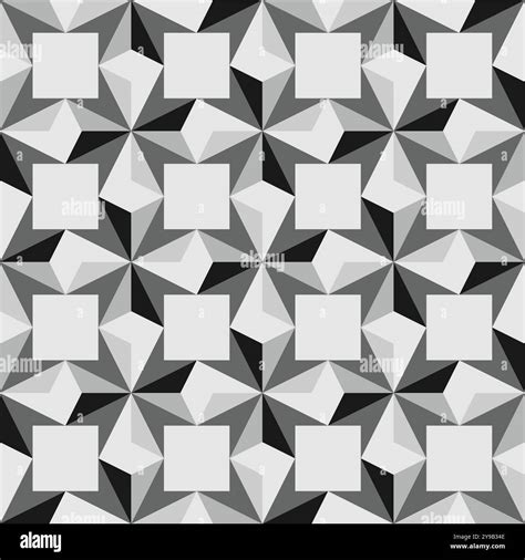 Black And White Geometric Seamless Patterns Retro Mod Backgrounds In Diamond Triangles