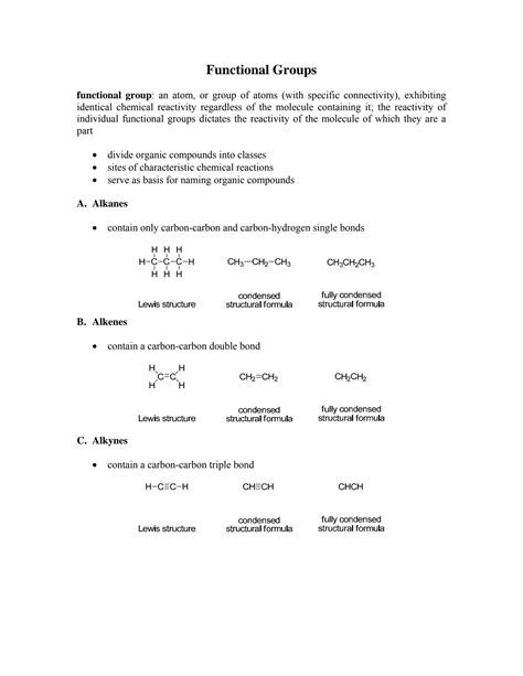 SOLUTION Functional Groups Organic Chemistry Studypool