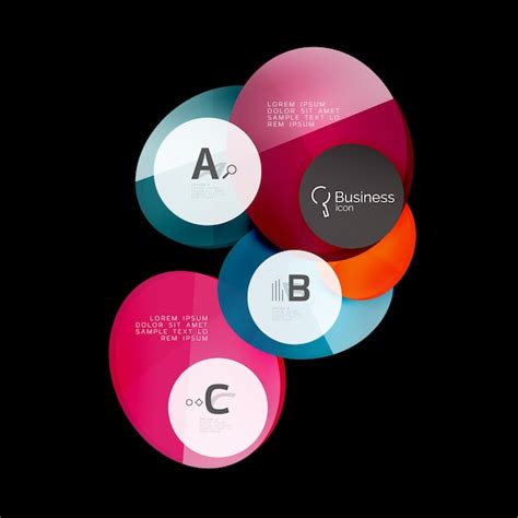 Premium Vector Glass Circle Vector Abstract Background