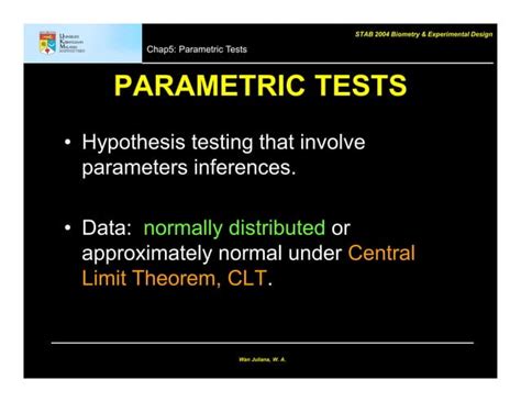 Chapter 5 Introduction To Hypothesis Testing And Parametric Tests Ppt