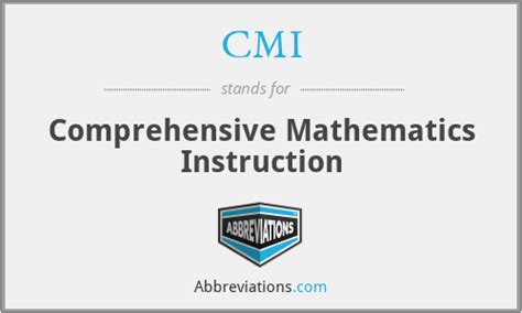 What Is The Abbreviation For Comprehensive Mathematics Instruction