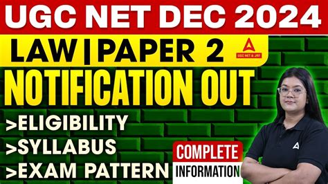 Ugc Net Dec 2024 Law Complete Paper 2 Details Eligibility Syllabus And Exam Pattern Youtube