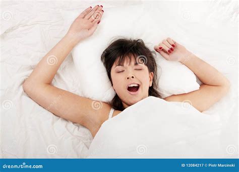 Lazy Woman In Bed Stock Image Image Of Person Casual 12084217