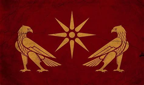 Mesopotamian Flag With Golden Birds Parthian Flag Armenian Flag