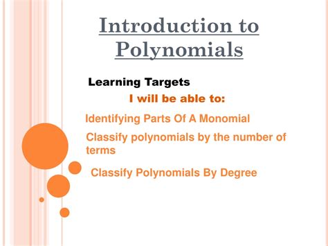 ppt understanding polynomials classification and degrees powerpoint